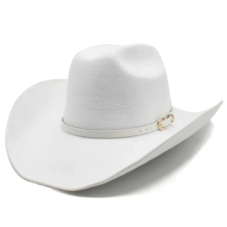 Sombrero Vaquero Blanco para Mujer | Estilo Cowboy